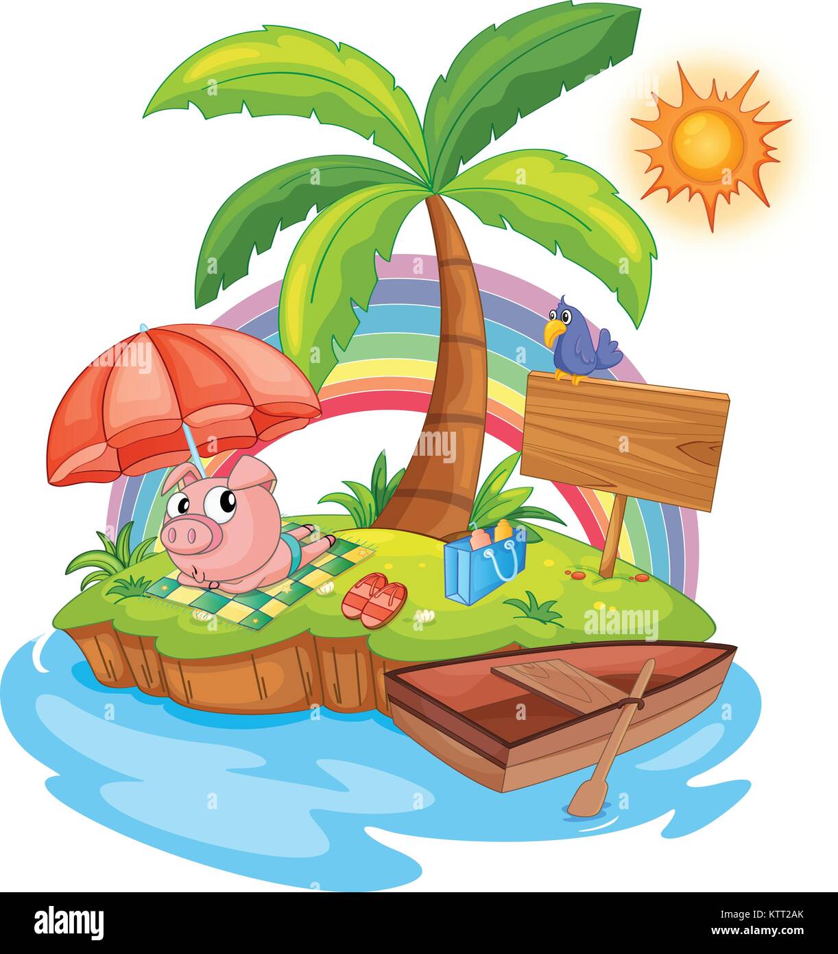 Pig island Stock Vector Images - Alamy