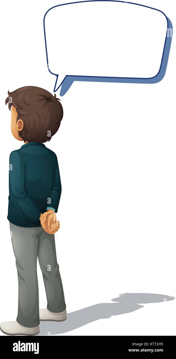 illustration of man standing and speaking on a white Stock Vector Image ...