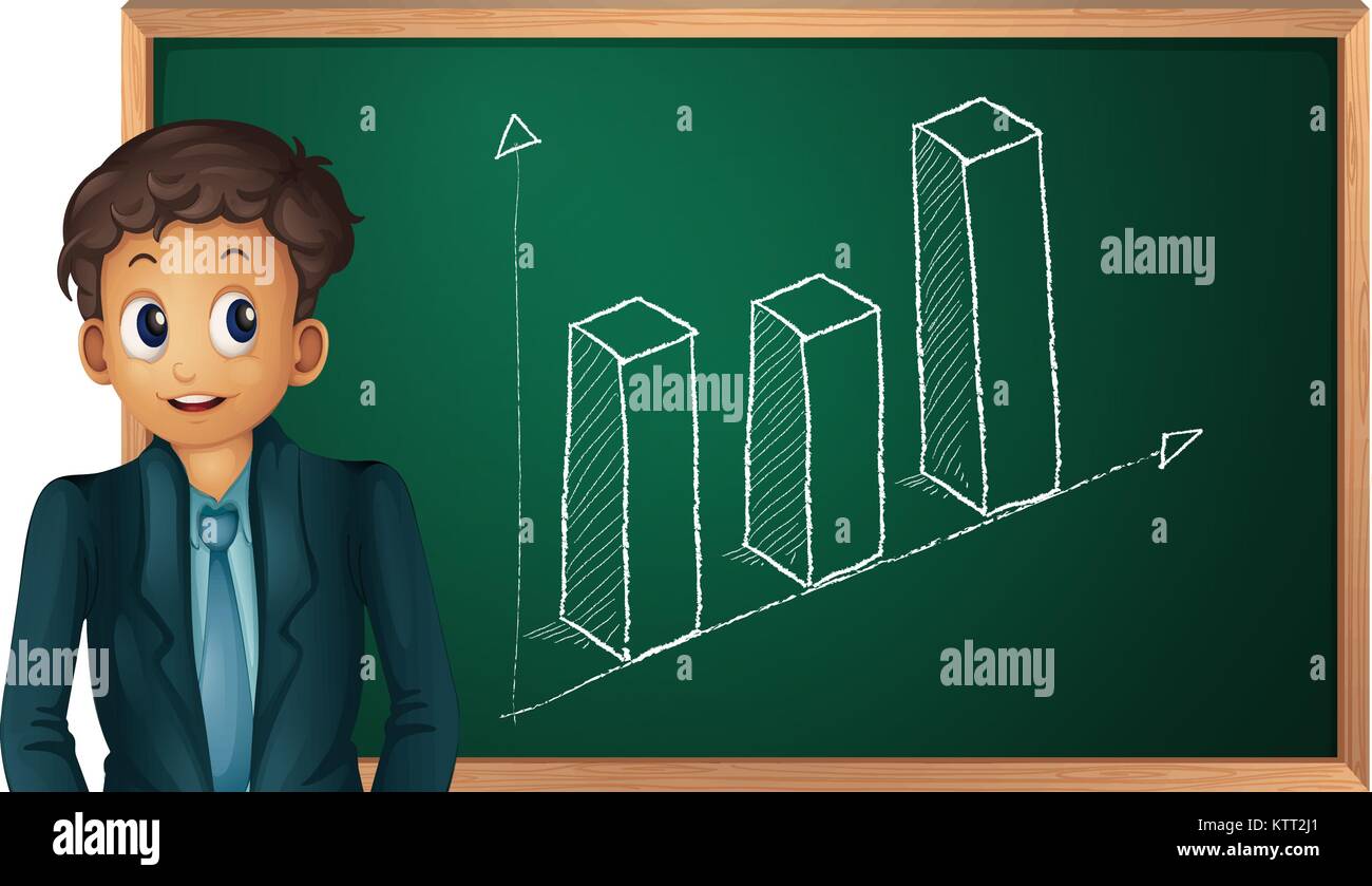 Businessman cartoon presenting on blackboard Stock Vector Image & Art ...