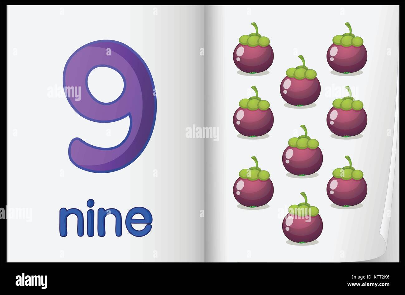 Counting number illustration sheet in book Stock Vector Image & Art - Alamy