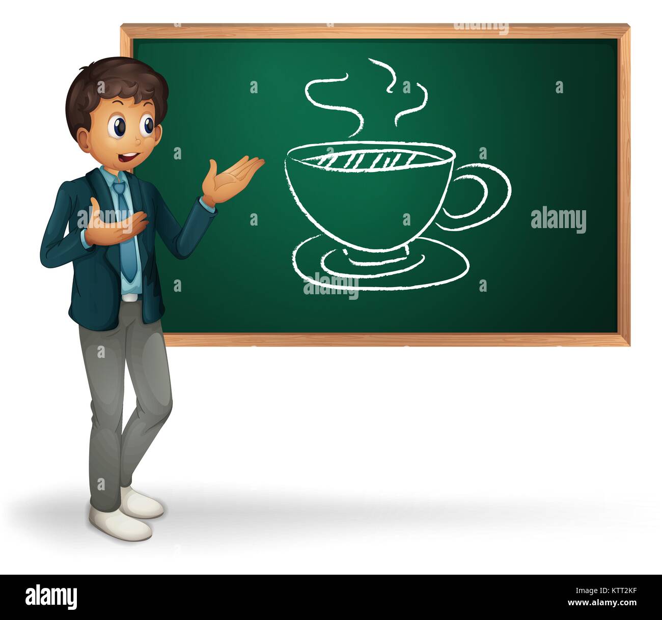Presenting coffee Stock Vector Images - Alamy