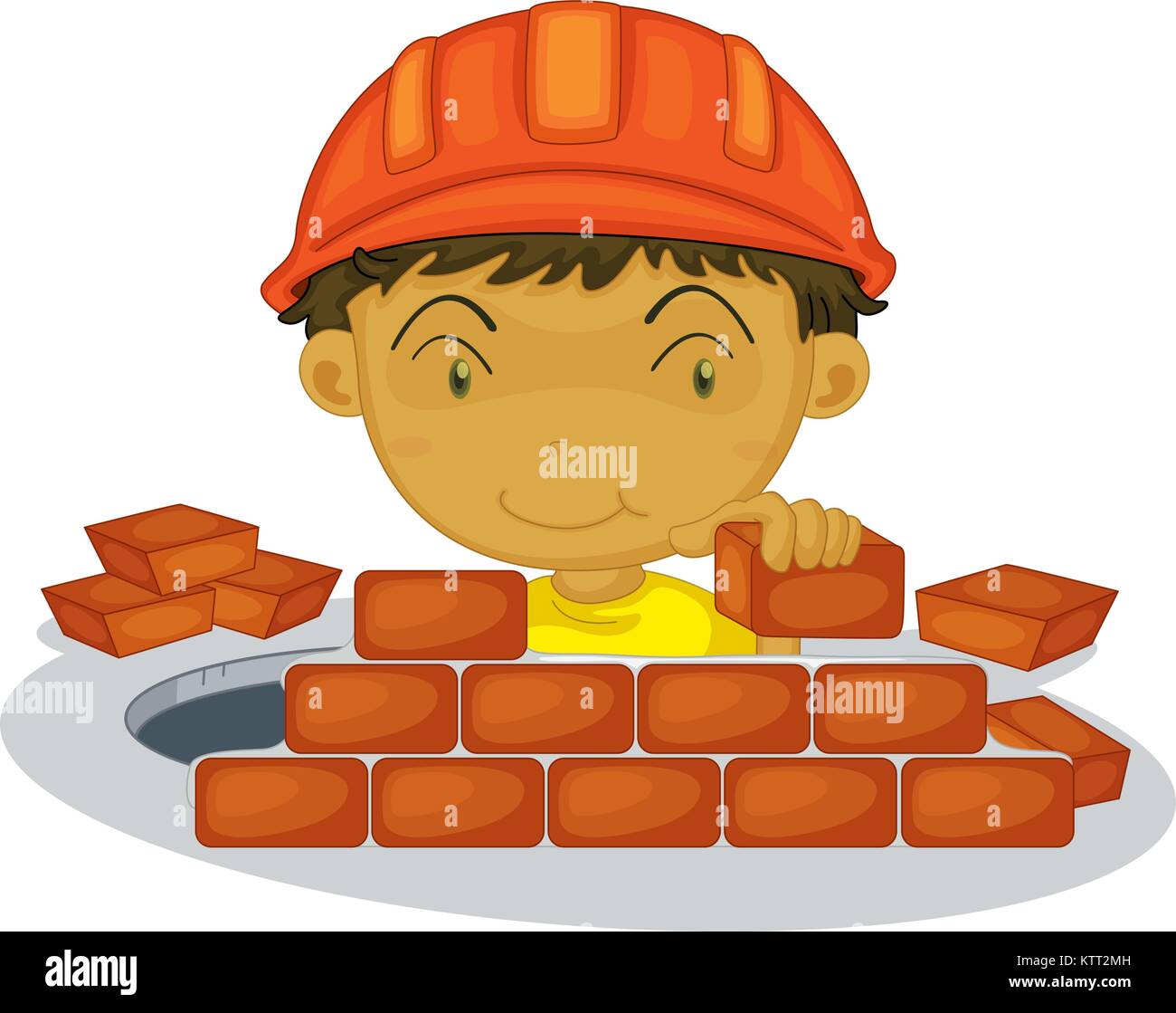 Under construction boy on white background Stock Vector Image & Art - Alamy