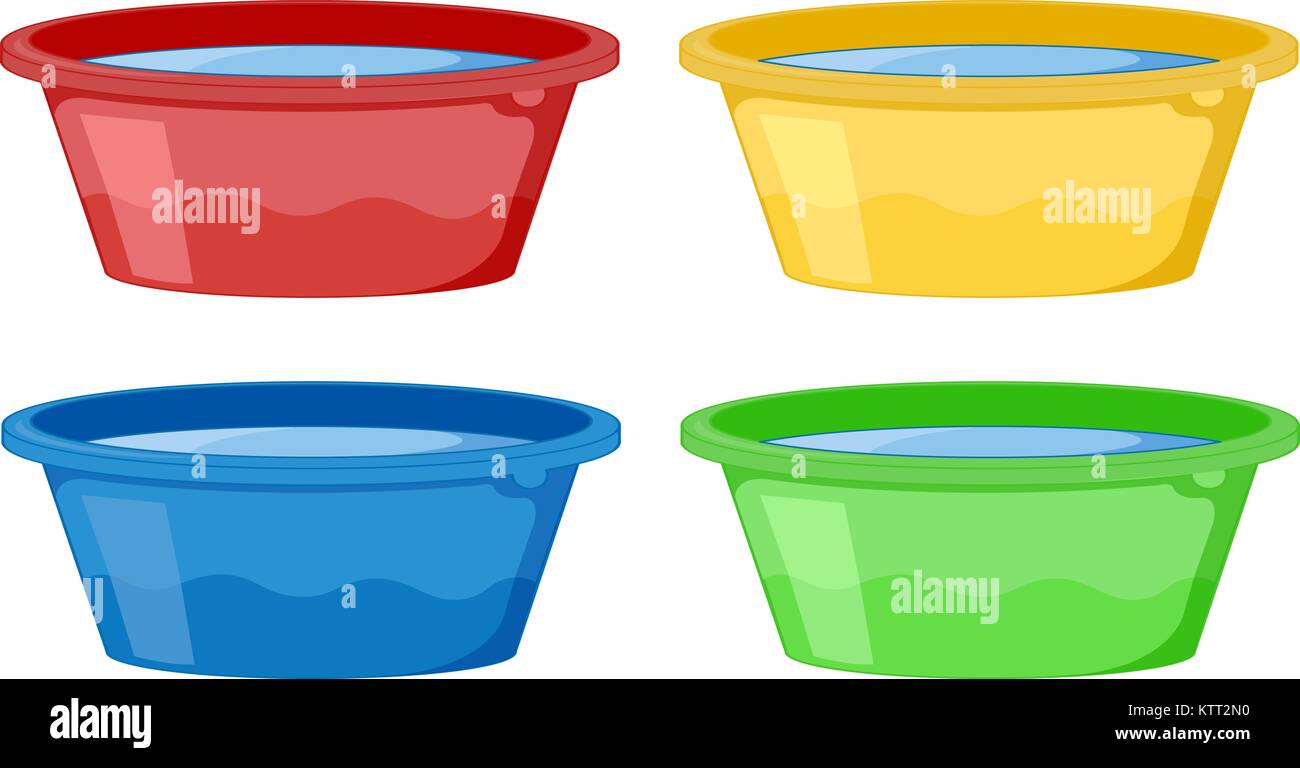 Illustration of 4 tubs on white Stock Vector Image & Art - Alamy