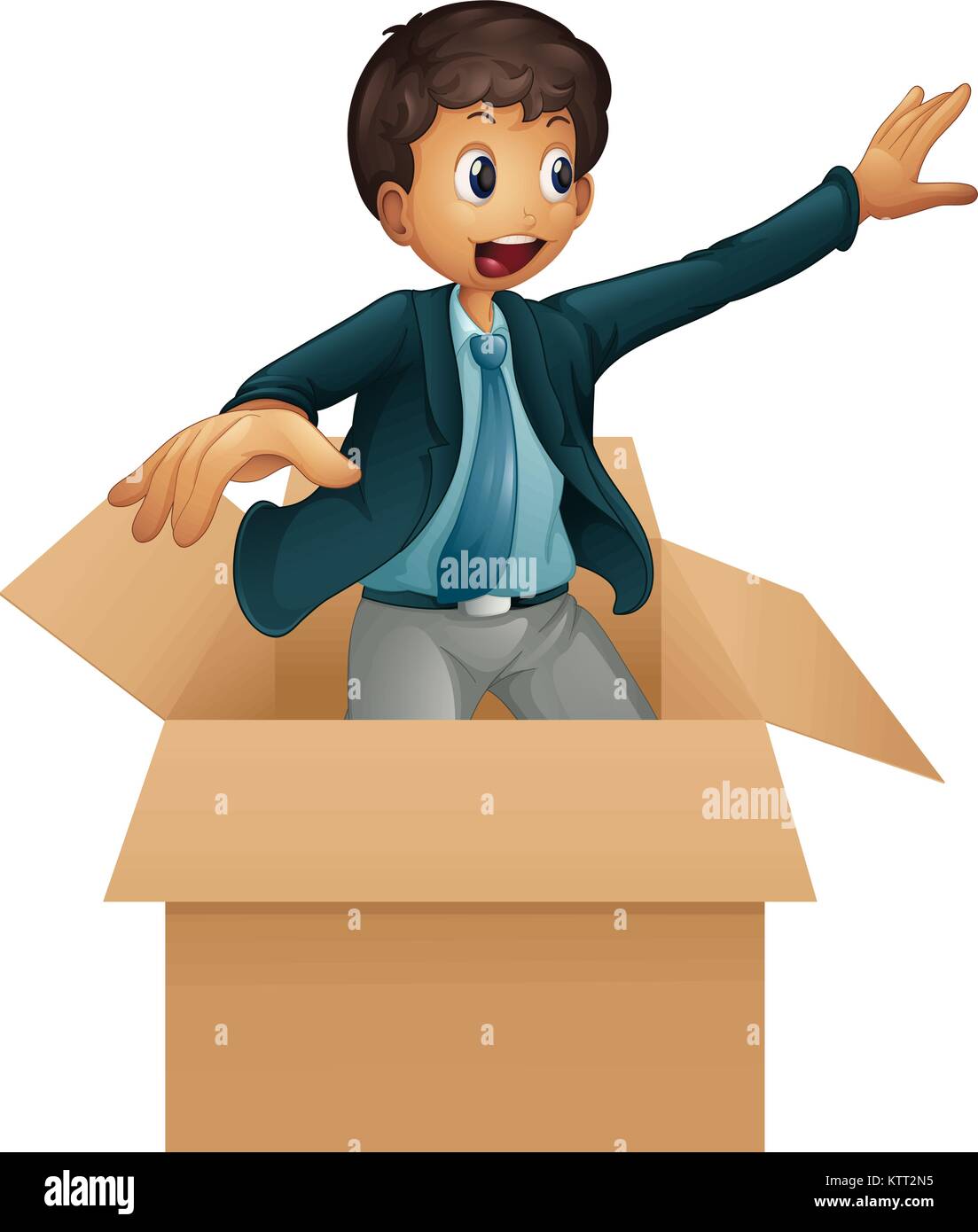Illustration of an animated business man on white Stock Vector Image ...