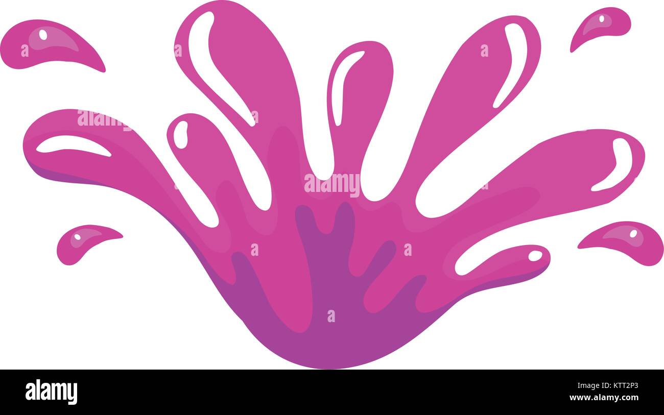 illustration of a purple color splash on a white background Stock ...