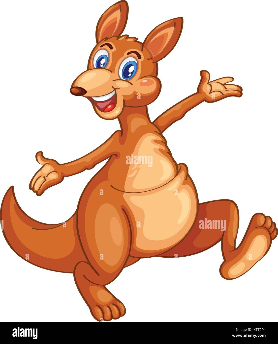 Illustration of an isolated cartoon kangaroo Stock Vector Image & Art ...