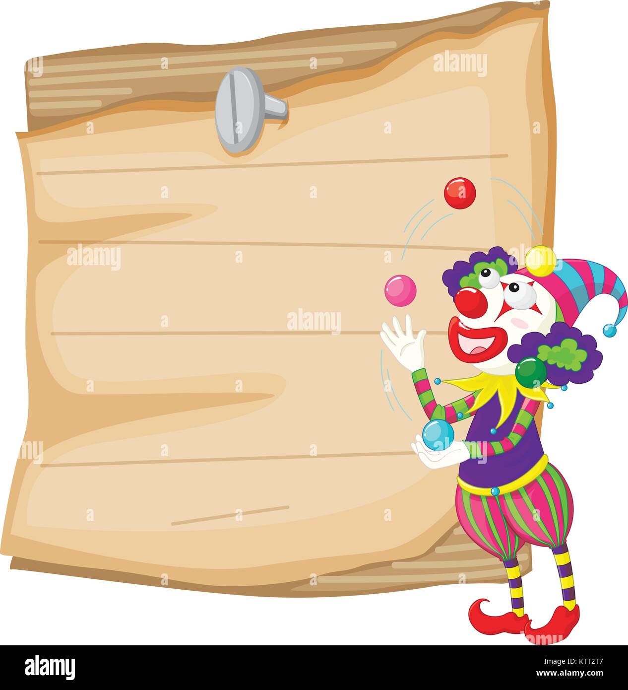 Clown illustration with note area Stock Vector Image & Art - Alamy