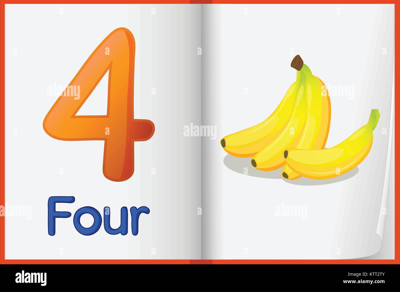 Number 4 worksheet hi-res stock photography and images - Alamy