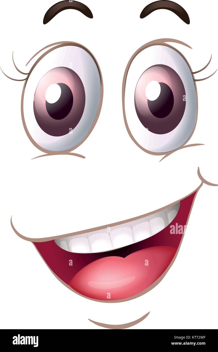 illustration of a face on a white background Stock Vector Image & Art ...