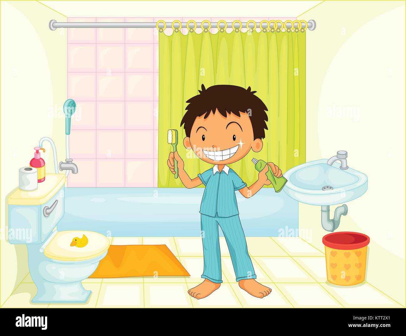 Cartoon toilet child Stock Vector Images - Alamy
