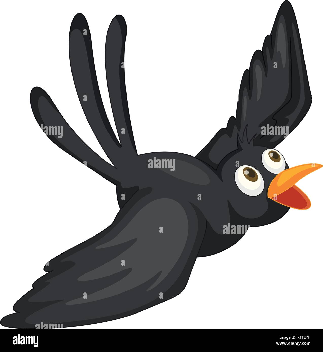 Black Bird Flying Clipart