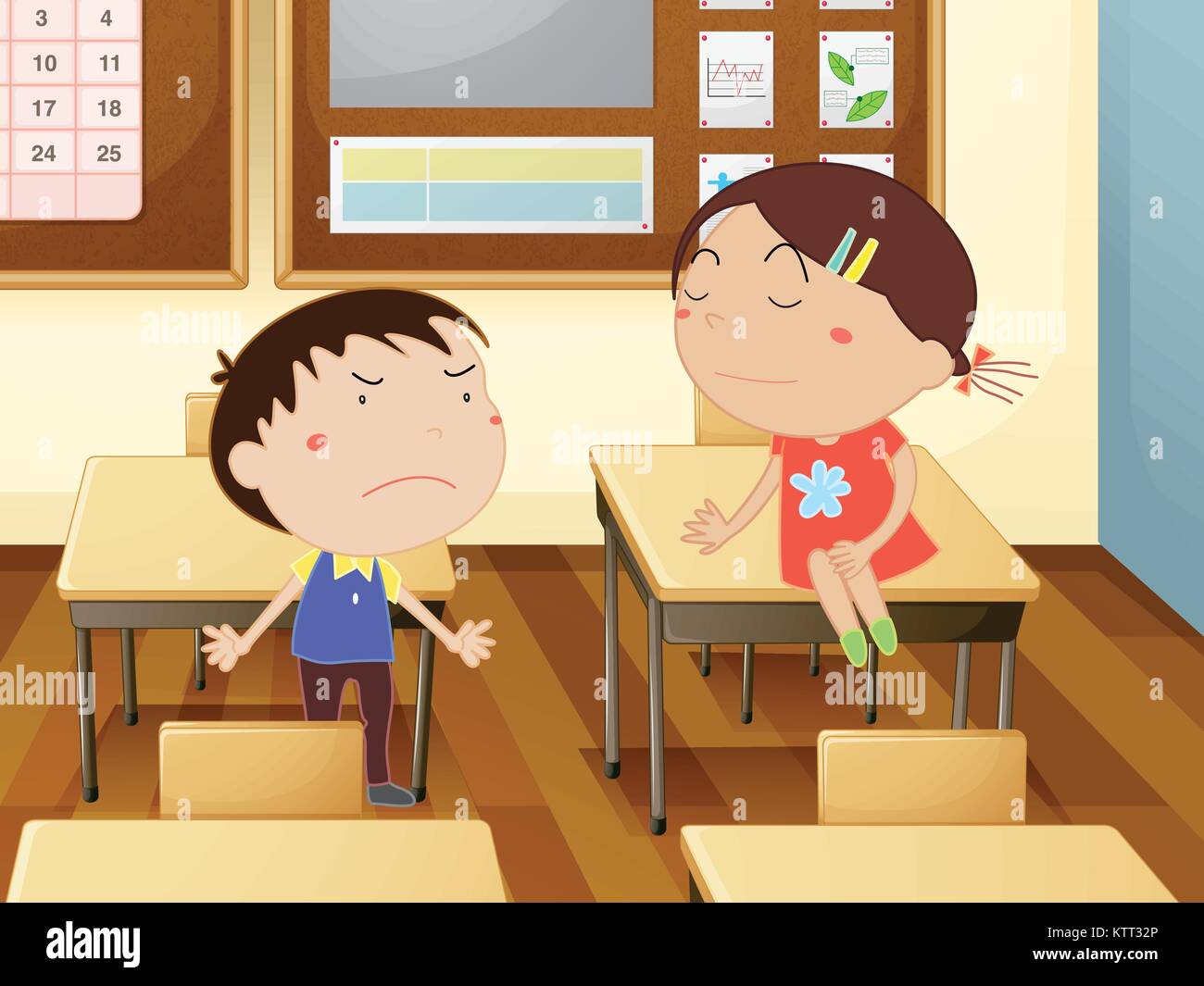 Angry kids at classroom hi-res stock photography and images - Alamy