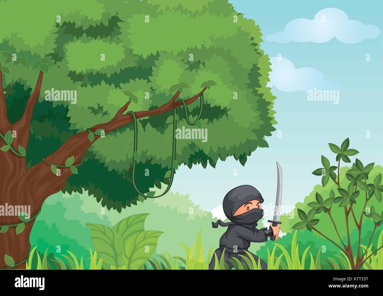 Tree ninja Stock Vector Images - Alamy
