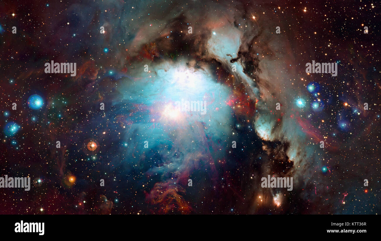 Galaxy and nebula. Elements of this Image Furnished by NASA Stock Photo ...
