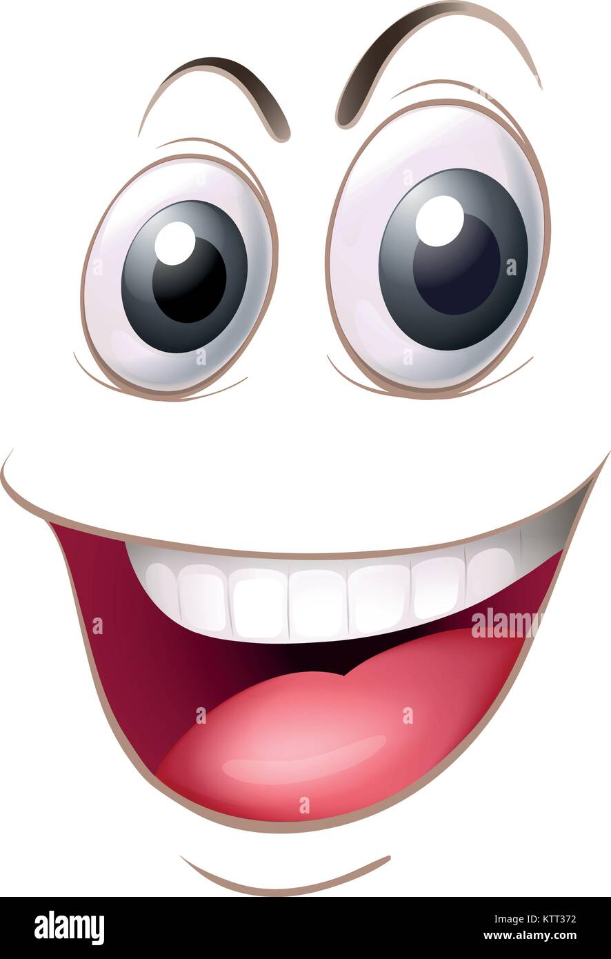 illustration of a face on a white background Stock Vector Image & Art ...