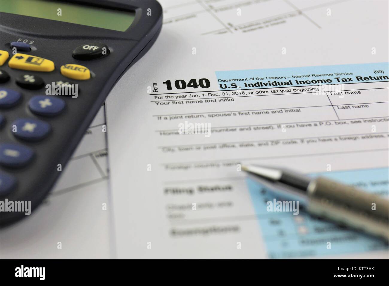 An concept Image of a tax return form Stock Photo - Alamy