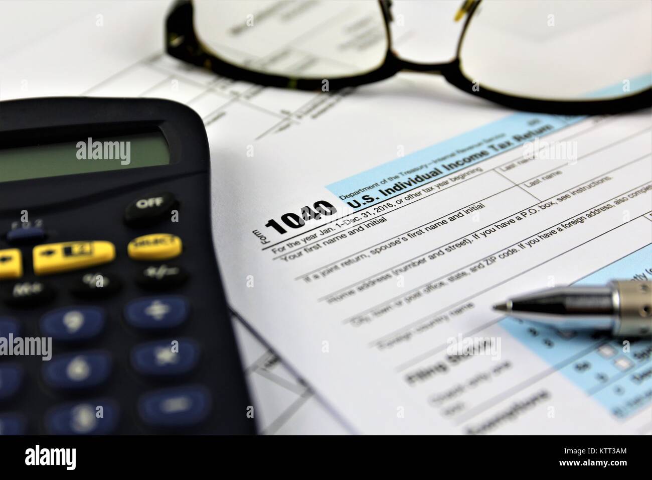 An concept Image of a tax return form Stock Photo - Alamy