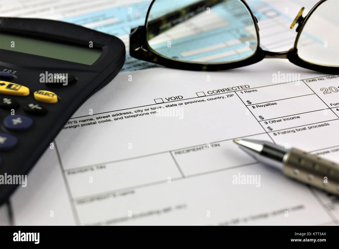 An concept Image of a tax return form Stock Photo - Alamy