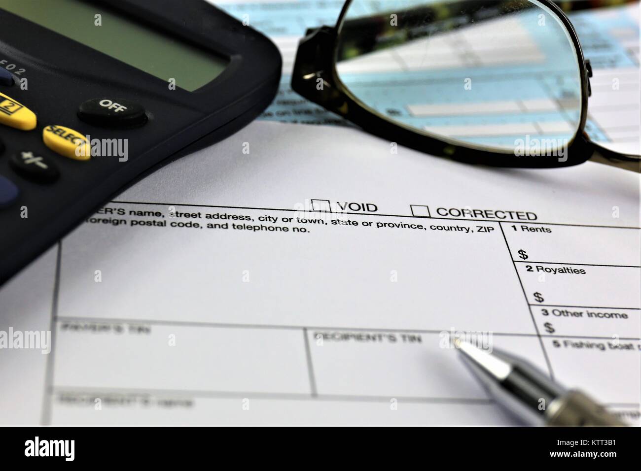 An concept Image of a tax return form Stock Photo - Alamy