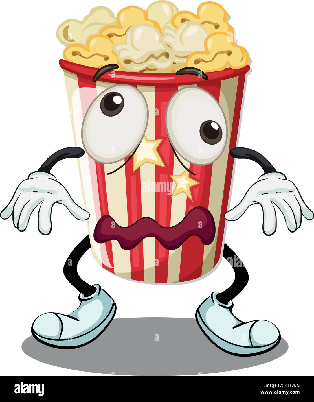 illustration of a popcorn on a white background Stock Vector Image ...