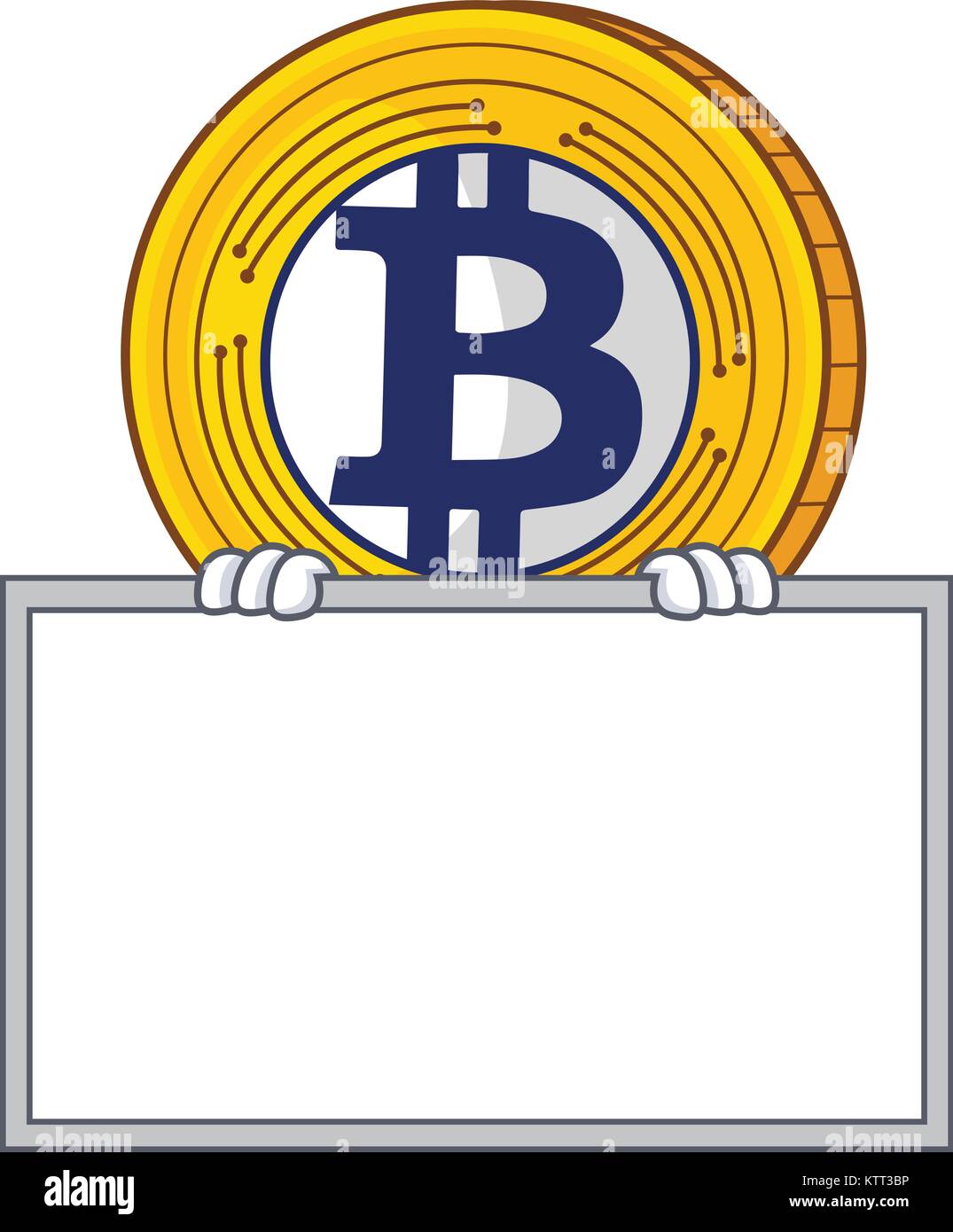 With board Bitcoin Gold character cartoon Stock Vector Image & Art - Alamy