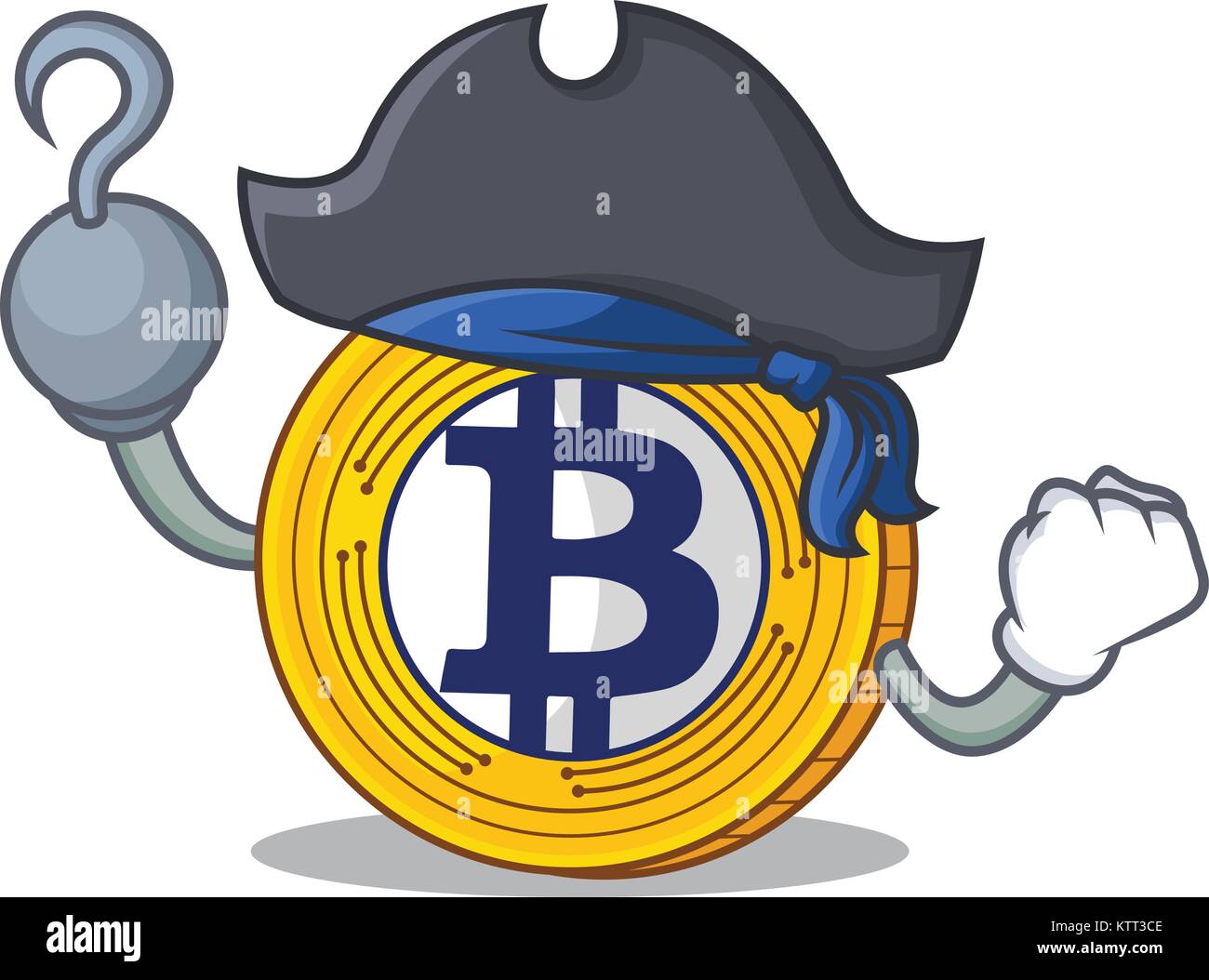 Pirate Bitcoin Gold character cartoon Stock Vector Image & Art - Alamy