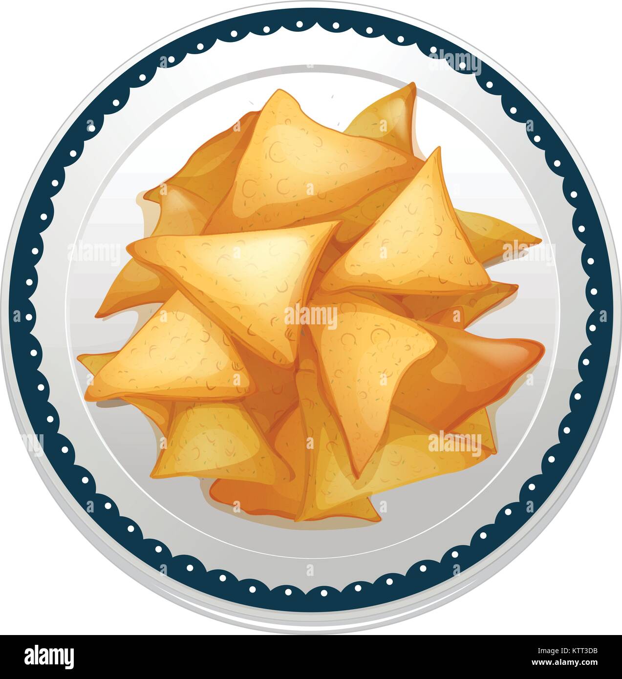 illustration of tortillas in a dish on a white background Stock Vector ...