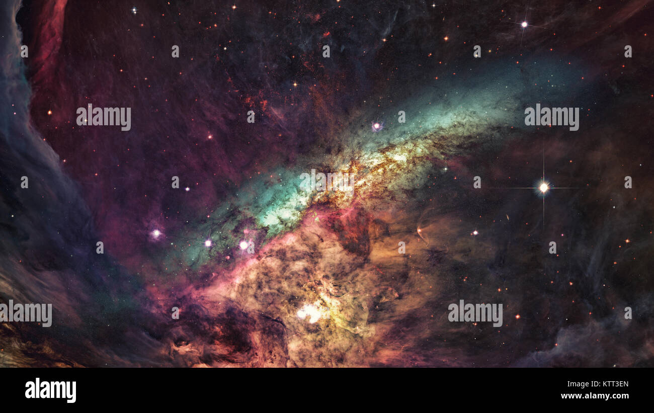 Cosmic clouds of mist on bright colorful backgrounds. Elements of this ...