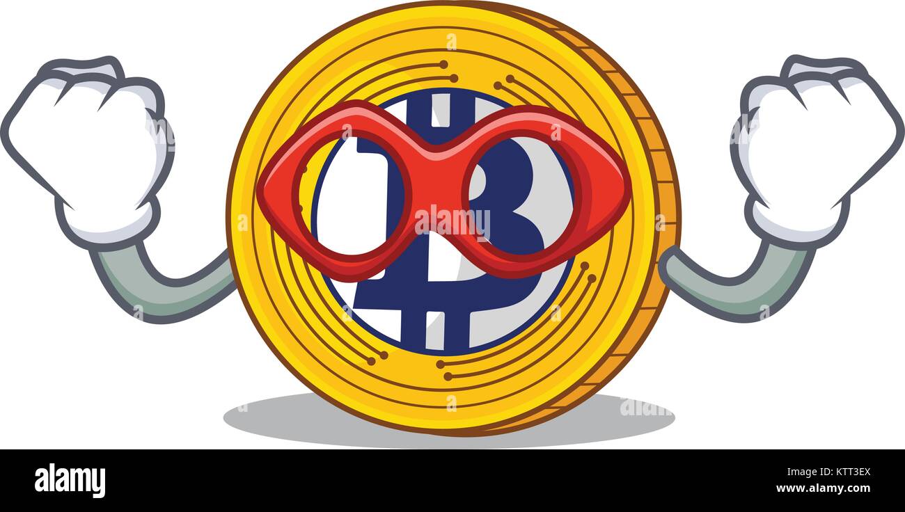 Super hero Bitcoin Gold character cartoon Stock Vector Image & Art - Alamy