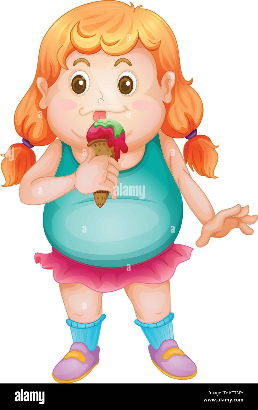Obese child eating sweets hi-res stock photography and images - Alamy