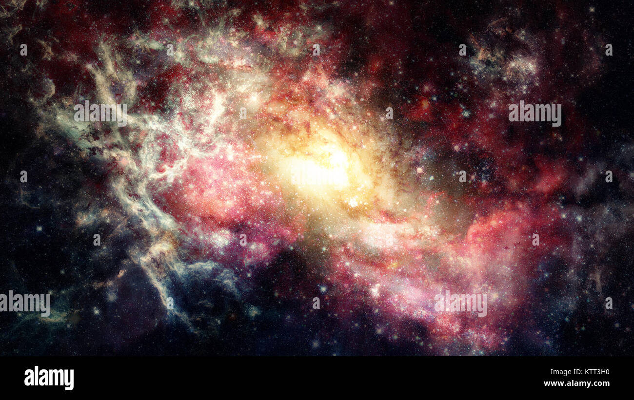 The explosion supernova. Bright Star Nebula. Distant galaxy. Abstract ...