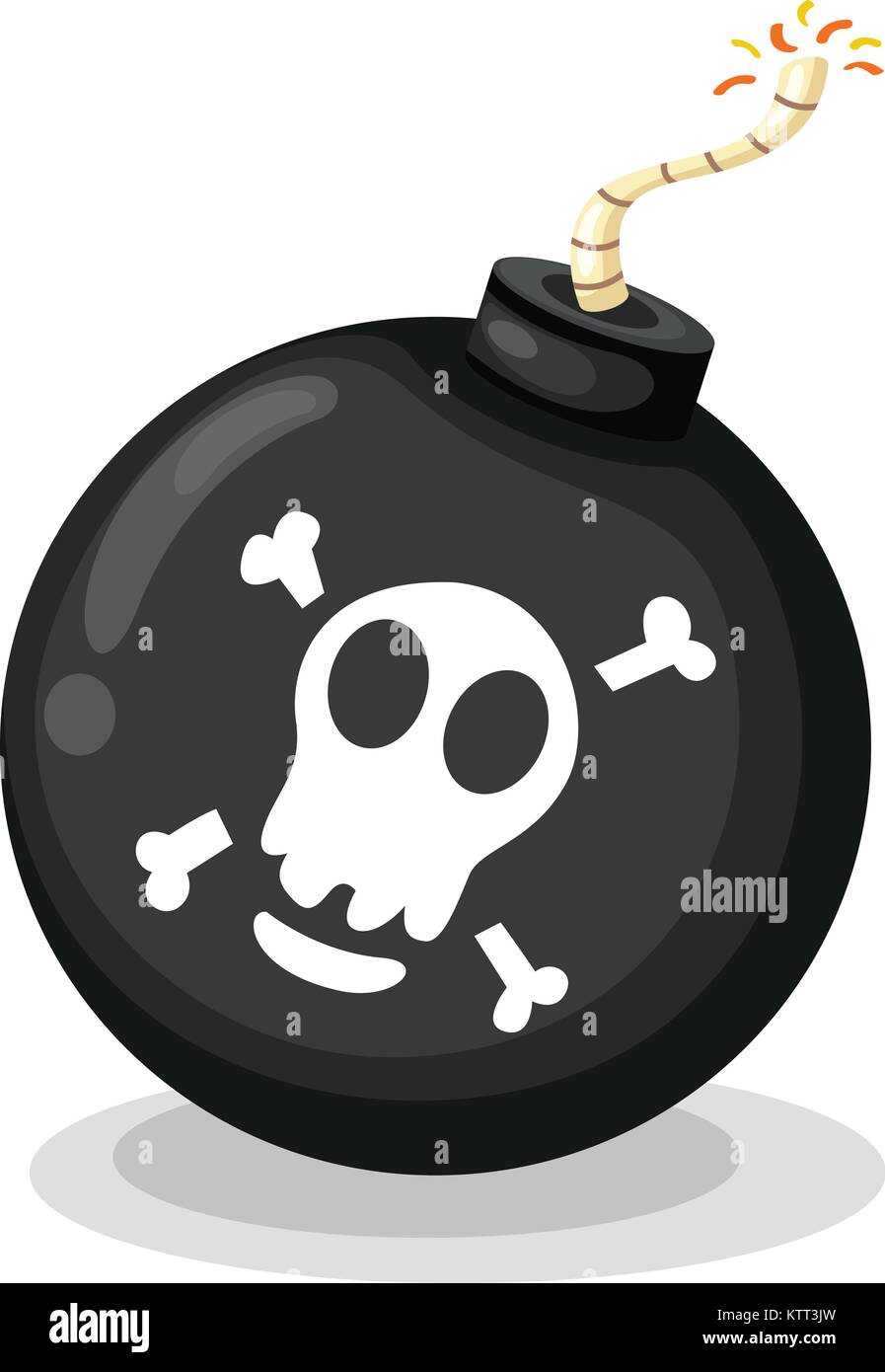 Illustration of a bomb on white Stock Vector Image & Art - Alamy