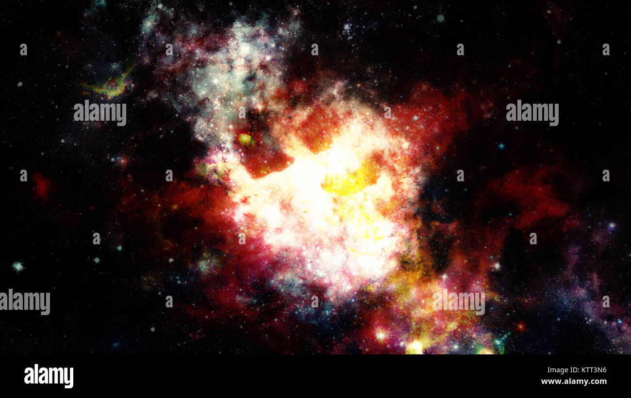 Fiery explosion in space. Elements of this image furnished by NASA ...
