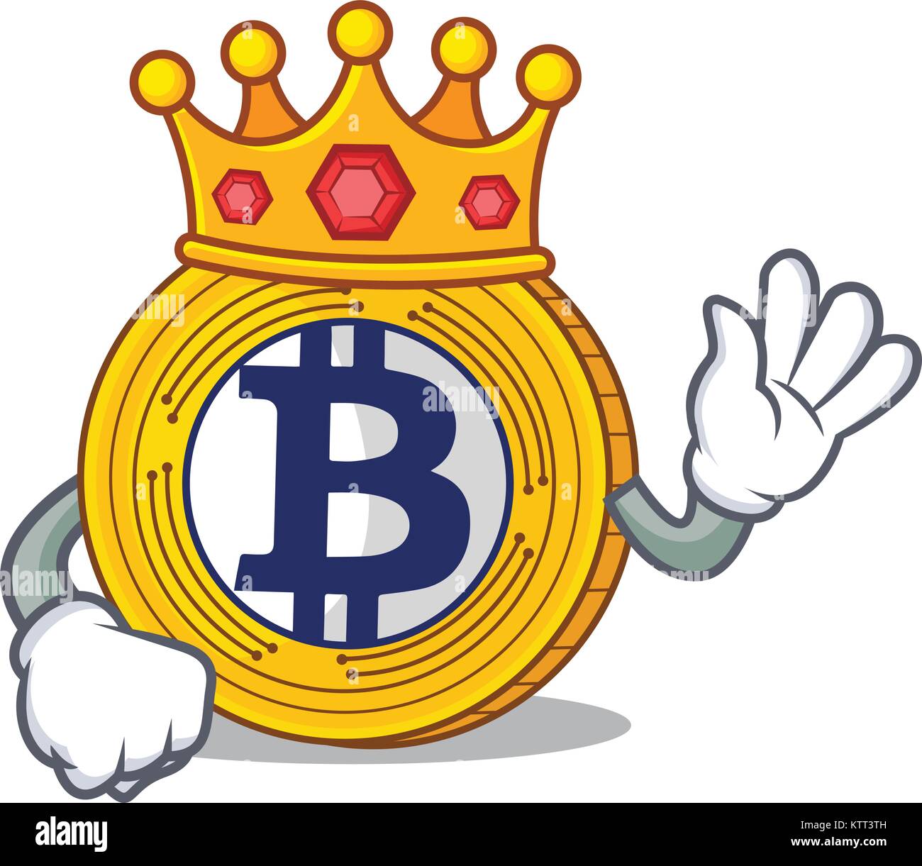 King Bitcoin Gold character cartoon Stock Vector Image & Art - Alamy
