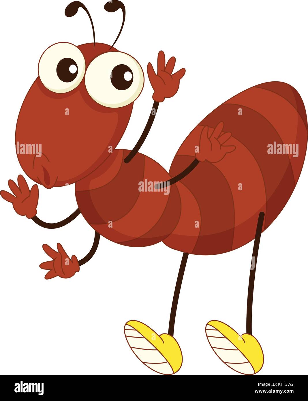 Simple cartoon of a brown ant Stock Vector Image & Art - Alamy