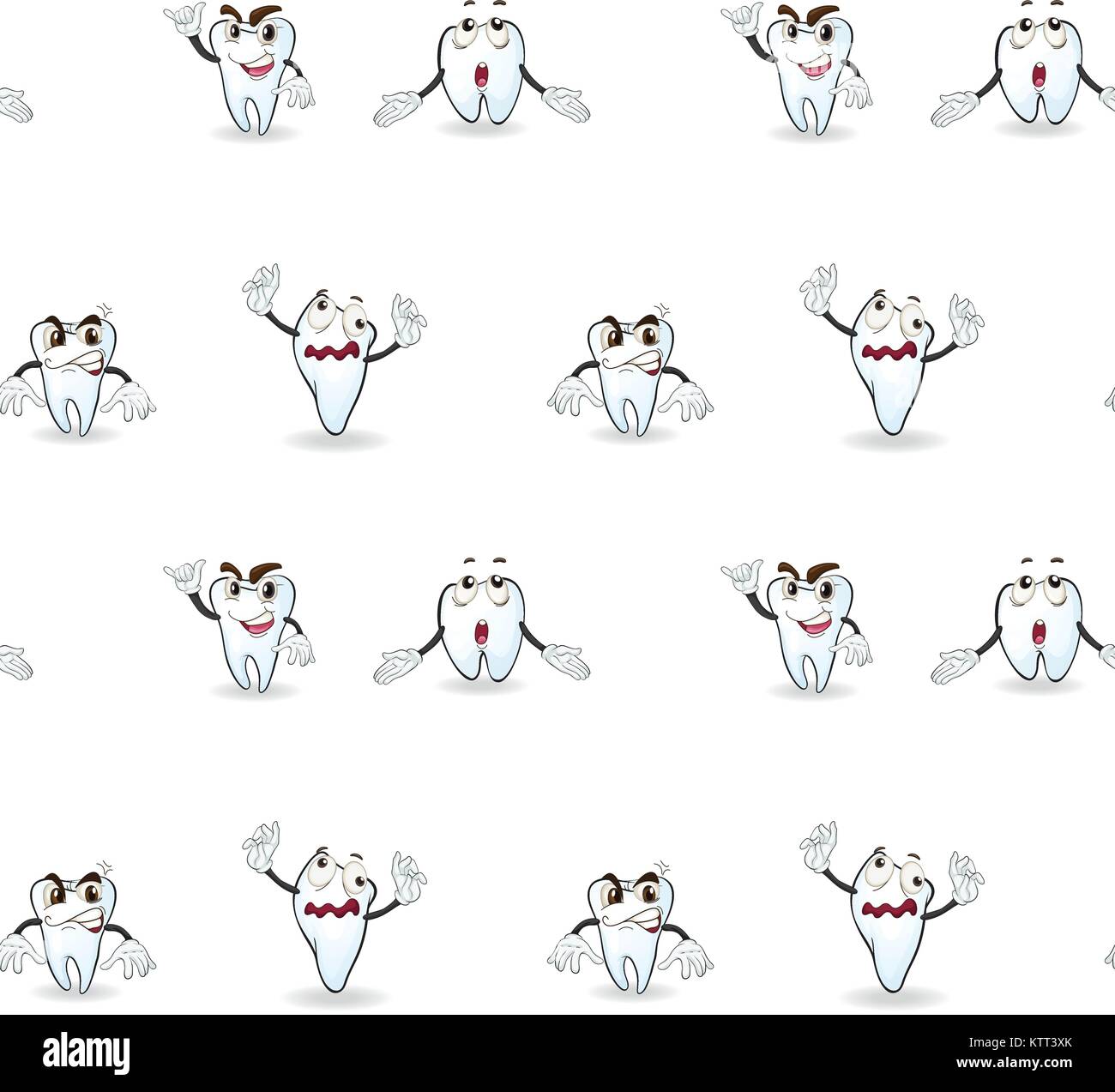 illustration of tooths on a white background Stock Vector Image & Art ...