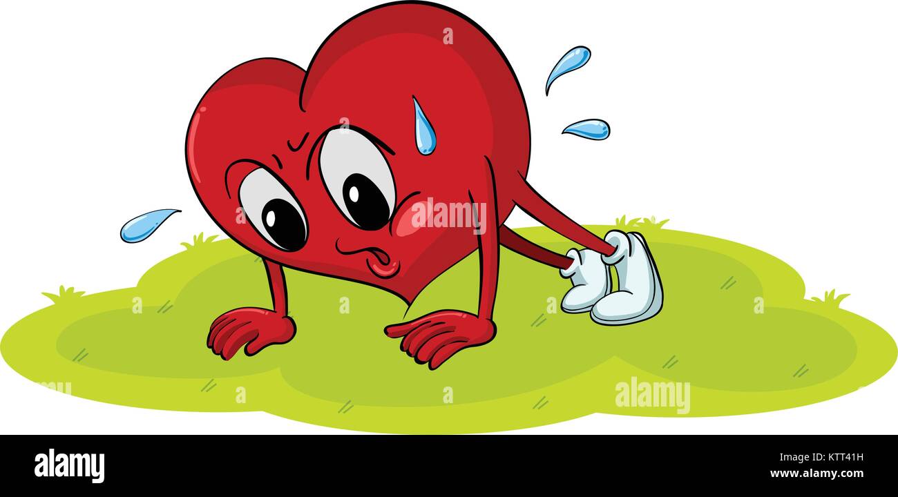 illustration of a heart in a beautiful nature Stock Vector Image & Art ...