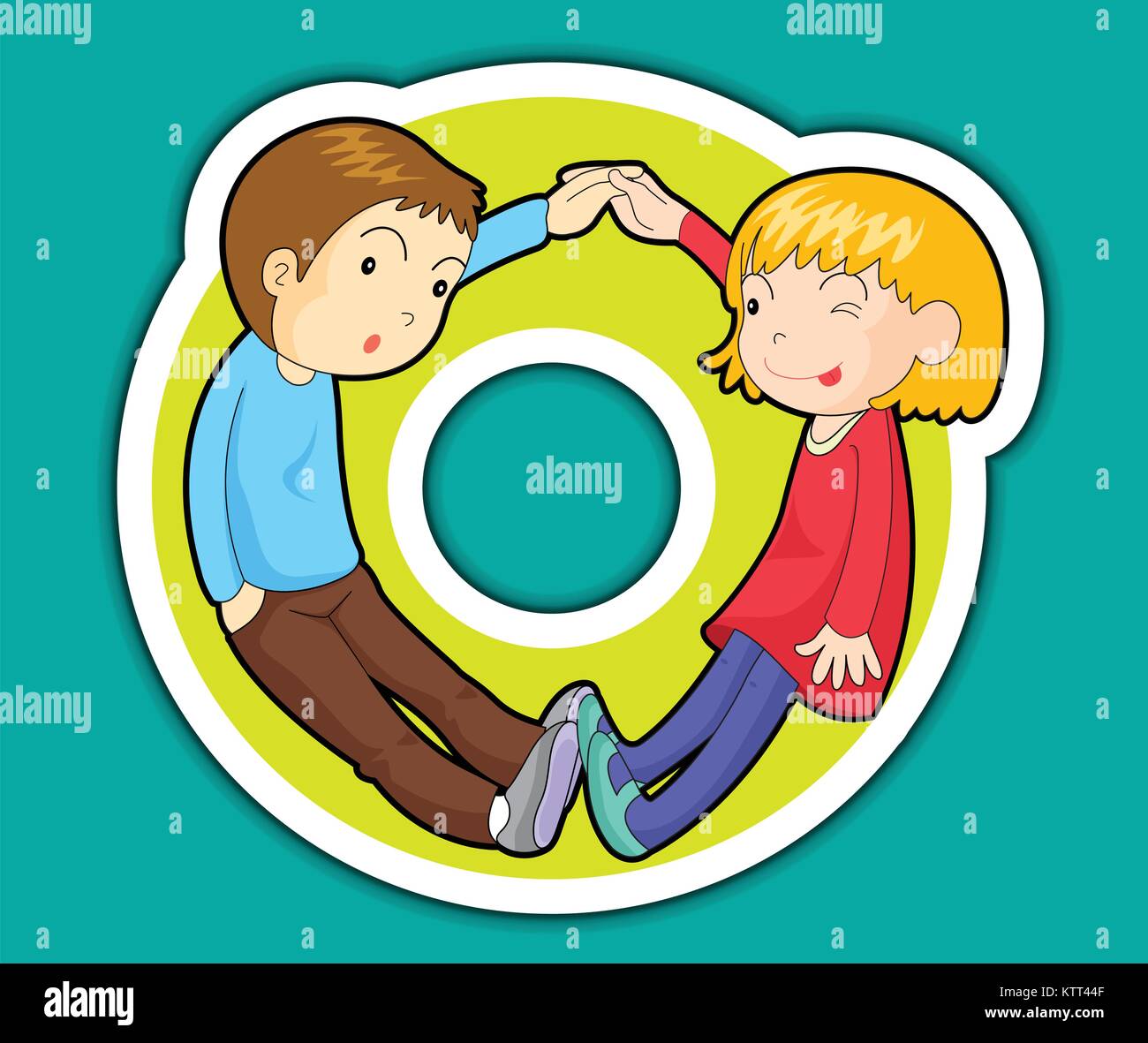 Illustrated alphabet letter series with kids Stock Vector Image & Art ...
