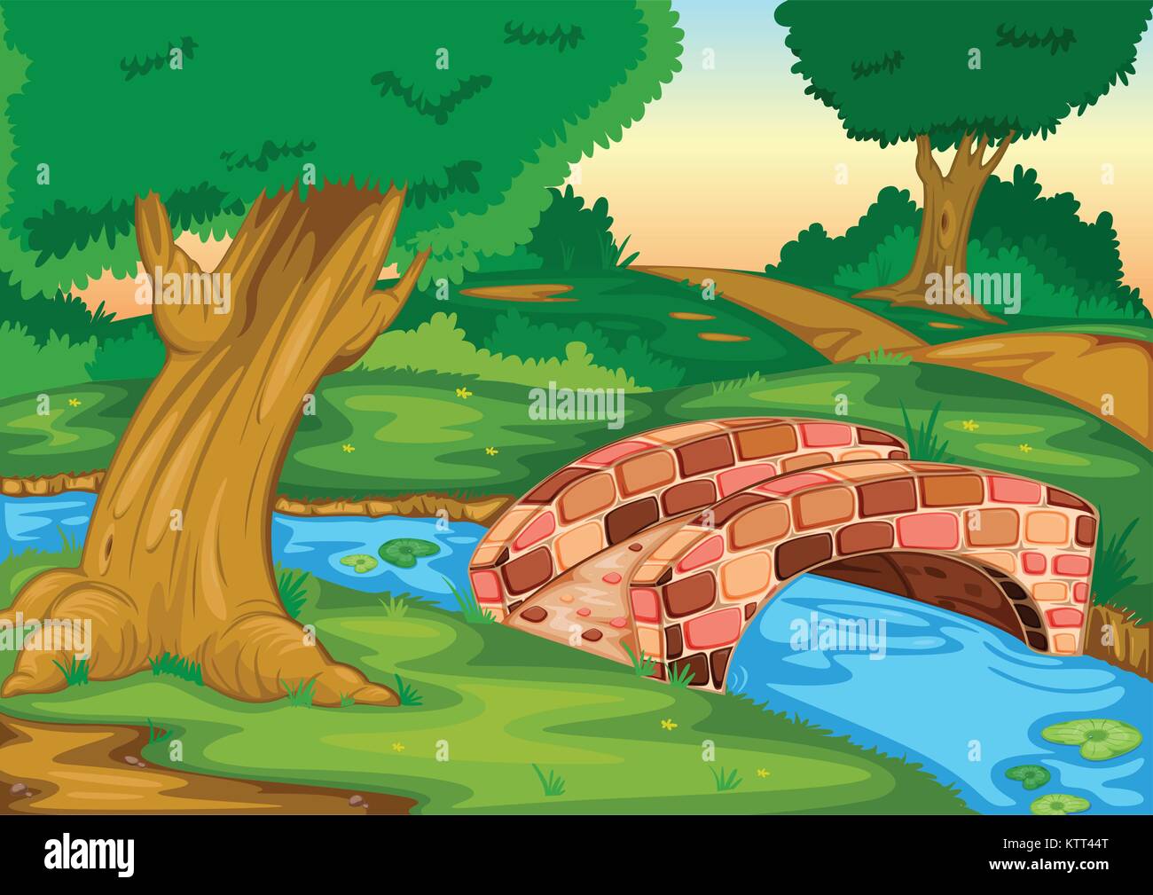 Illustration of a stone bridge Stock Vector Image & Art - Alamy