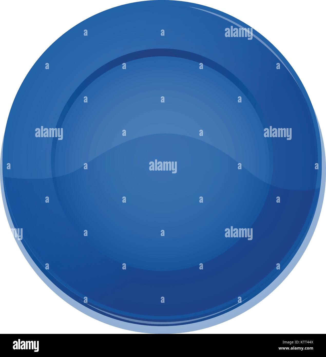 illustration of a blue plate on a white background Stock Vector Image ...