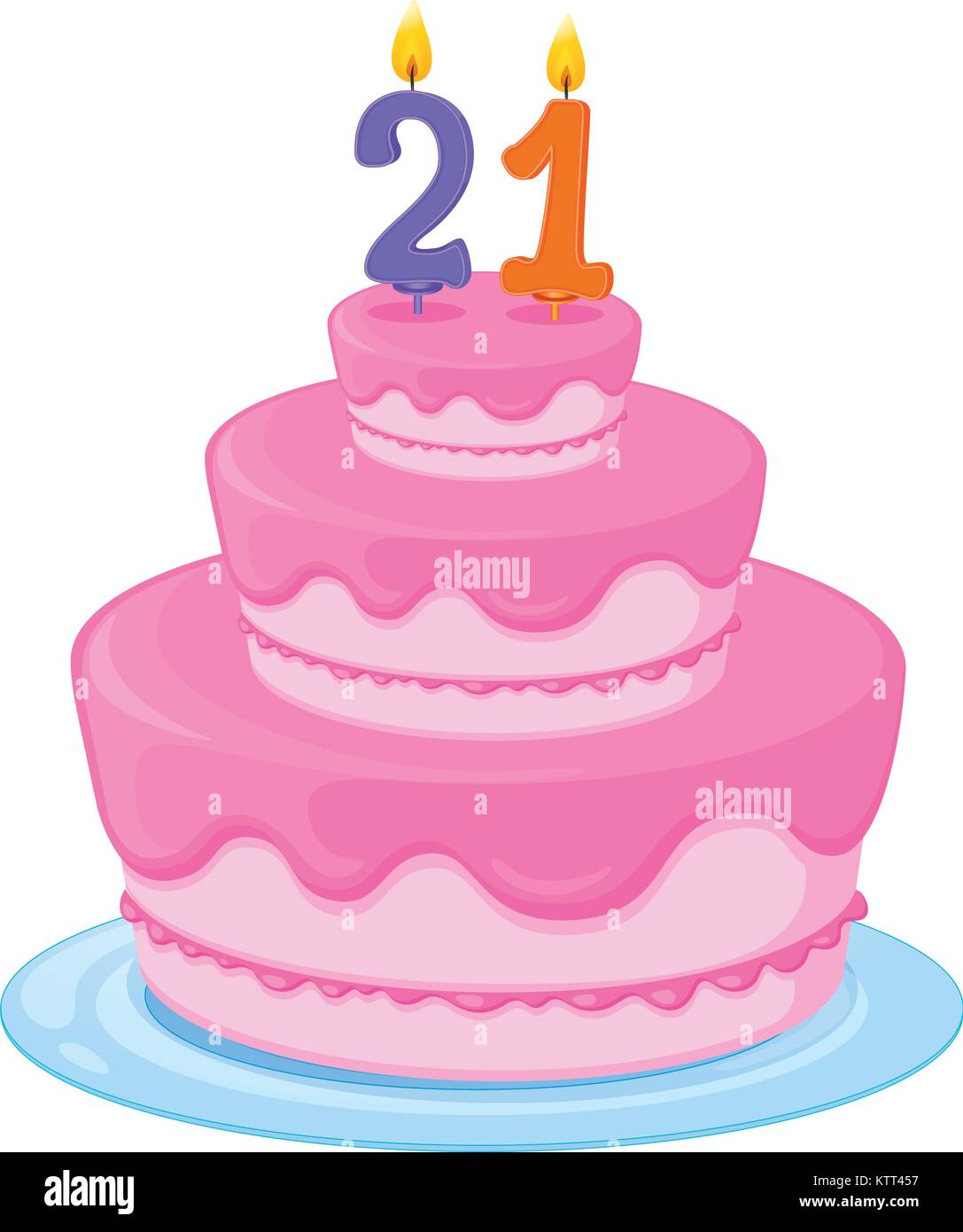 21st Birthday Cake Clipart