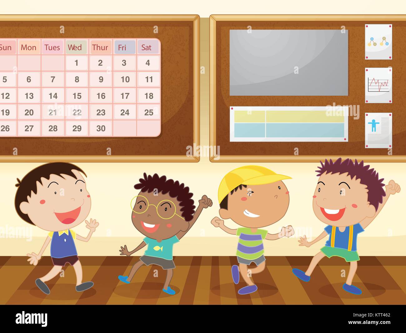 Boy Laughing In A Classroom Stock Vector Images - Alamy
