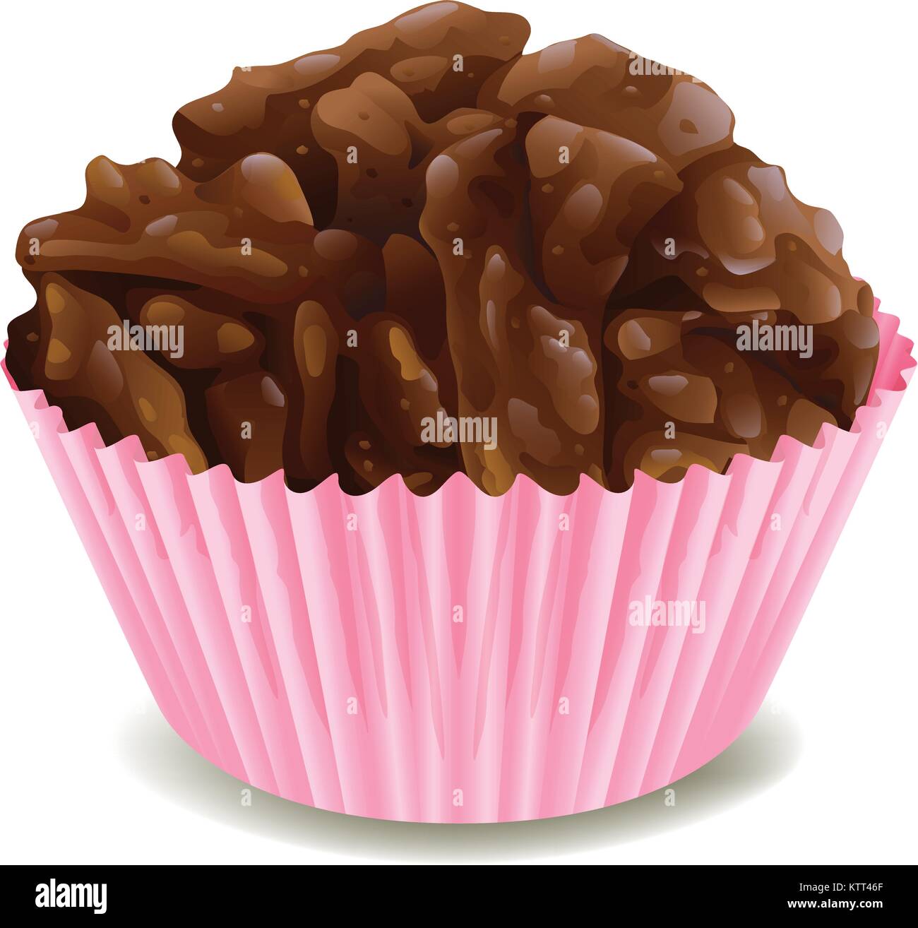 illustration of chocolates in a pink cup on a white background Stock ...