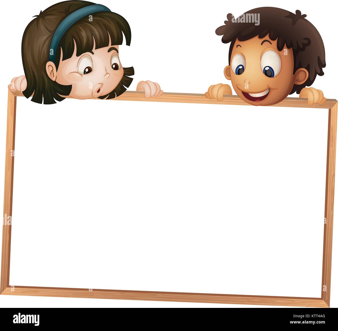 illustration of a kids showing board on a white background Stock Vector ...