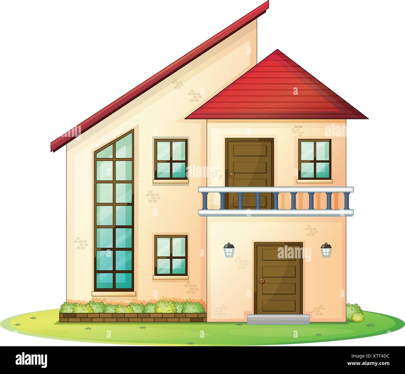 illustration of a house on a white background Stock Vector Image & Art ...