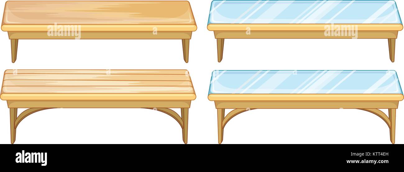 Illustration of a set of tables Stock Vector Image & Art - Alamy