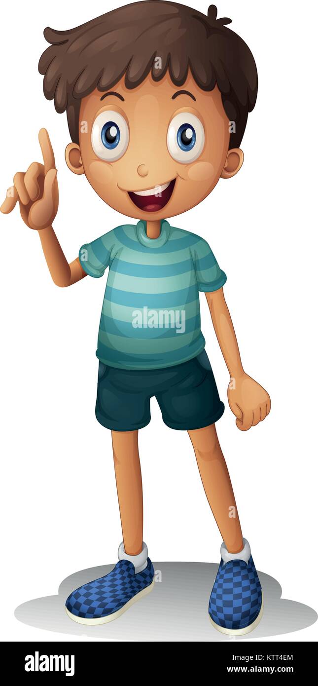 illustration of a boy on a white background Stock Vector Image & Art ...