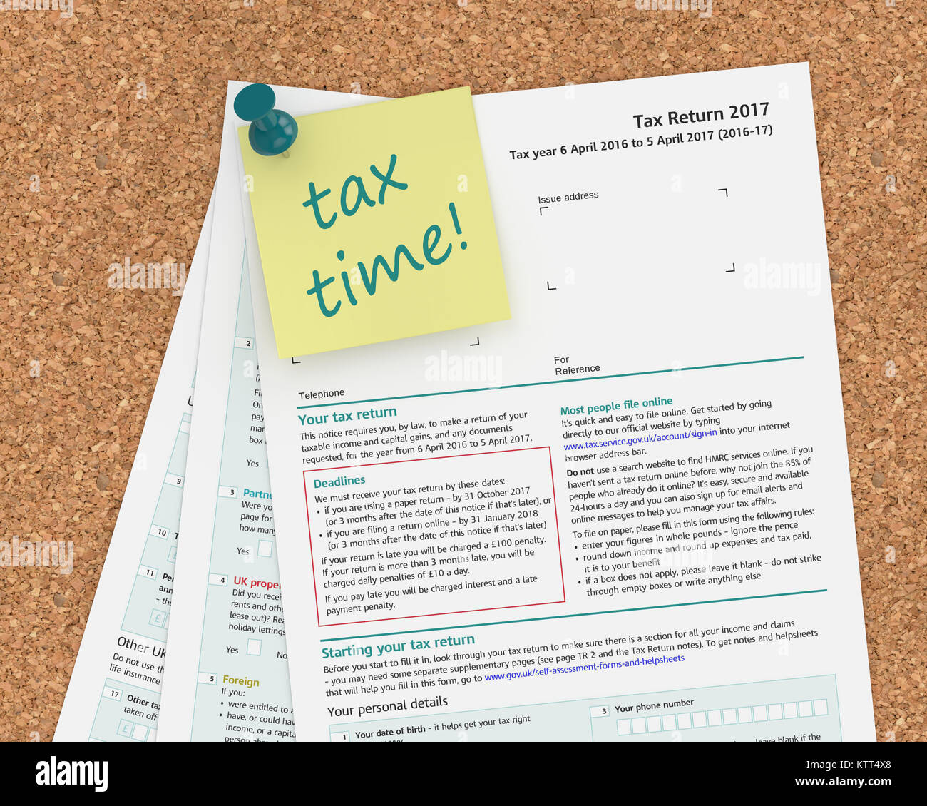 English tax form hi-res stock photography and images - Alamy