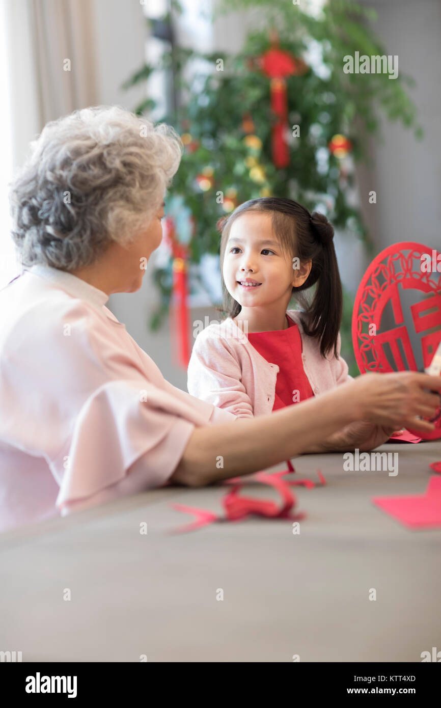 Chinese grandmother child teaching hi-res stock photography and images ...