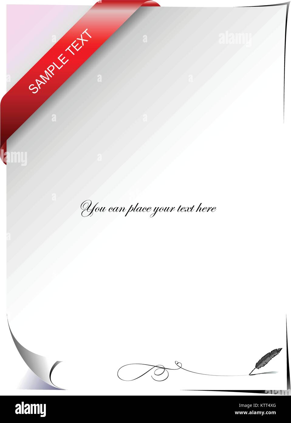 Blank letter with corner ribbon. Vector illustration Stock Vector Image ...